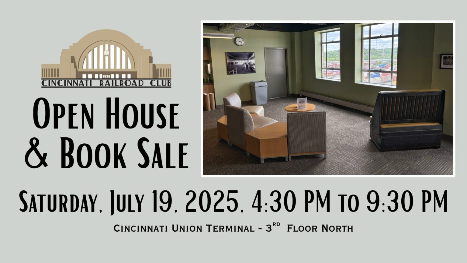 Saturday, July 19, 2025 - Club Room Open House & Book Sale - Cincinnati ...